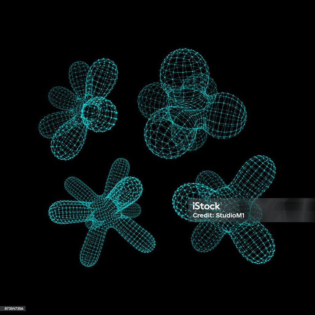 Molecule Graphic Design 3d Vector Illustration Connection Structure For