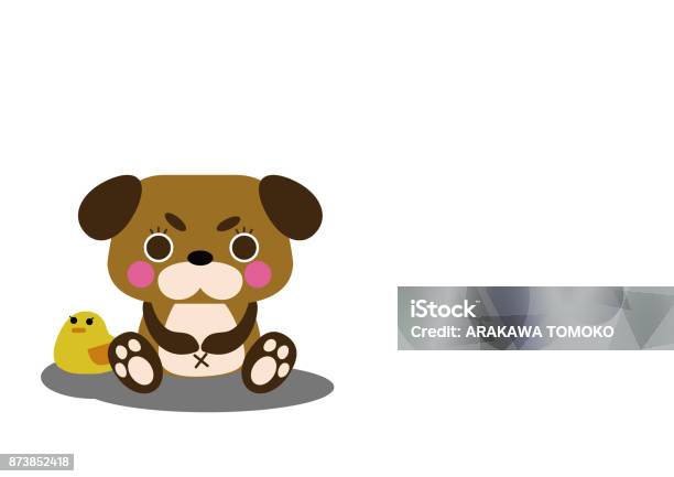 Ilustración De Dibujo De Un Perro Diseño De Personajes Postura De Un Perrito Y Más Vectores