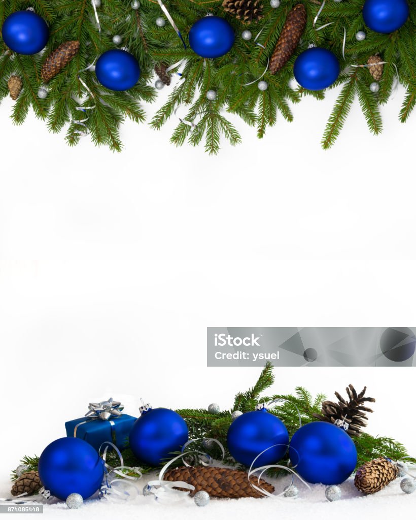 Christmas Frame Blue Baubles Fourfifths 2 Stock Photo - Download Image ... Christmas Frame Blue Baubles Fourfifths 2 Stock Photo - Download Image ...