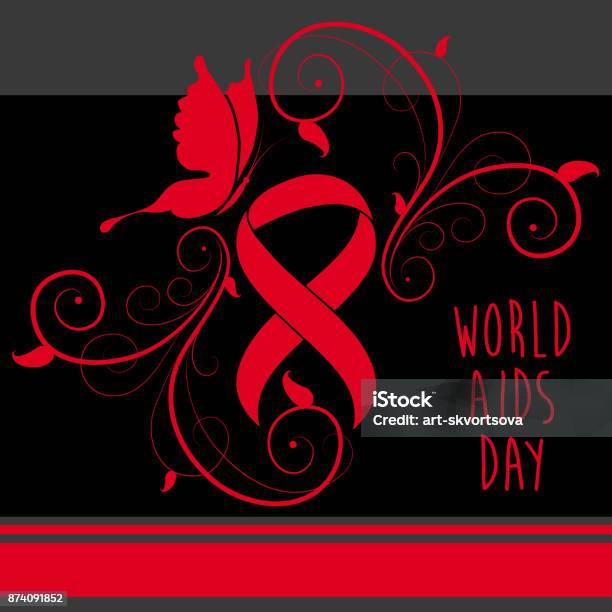 Latar Belakang Spanduk Web Pita Merah Hari Aids Sedunia 1 Desember