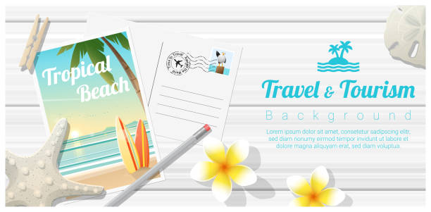 130 Tropical Island Resort Water Table Stock Illustrations Royalty