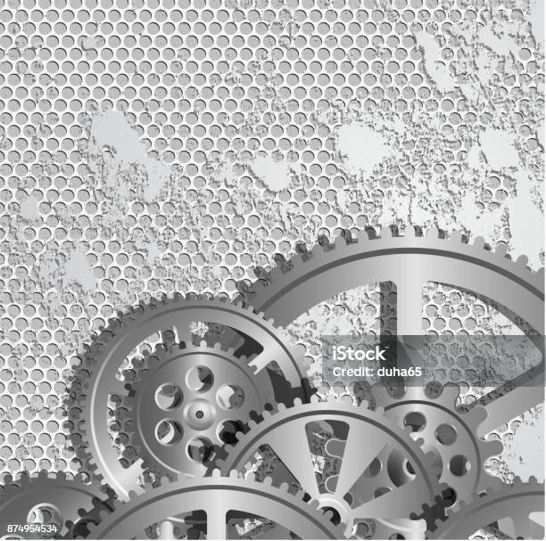 Gears 배경기술 강철에 대한 스톡 벡터 아트 및 기타 이미지 강철 개체 그룹 검은색 Istock