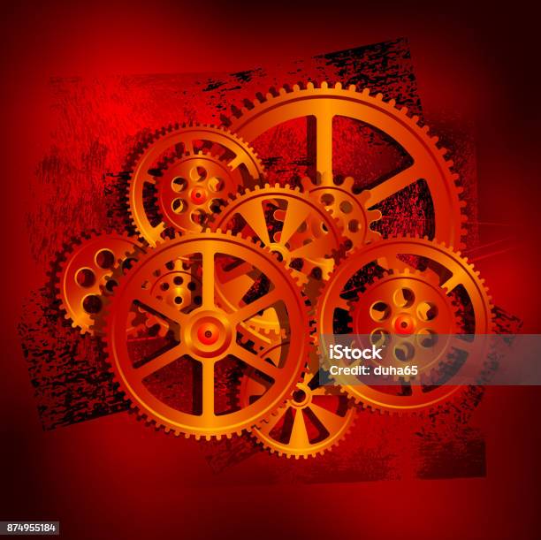 Gears 배경기술 강철에 대한 스톡 벡터 아트 및 기타 이미지 강철 개체 그룹 검은색 Istock