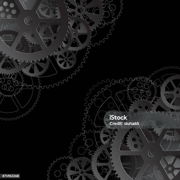 Gears 배경기술 강철에 대한 스톡 벡터 아트 및 기타 이미지 강철 개념 개체 그룹 Istock