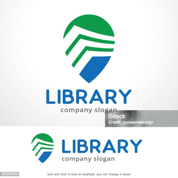Abstrait Bibliothèque Symbole Template Design Vecteur Emblème Concept