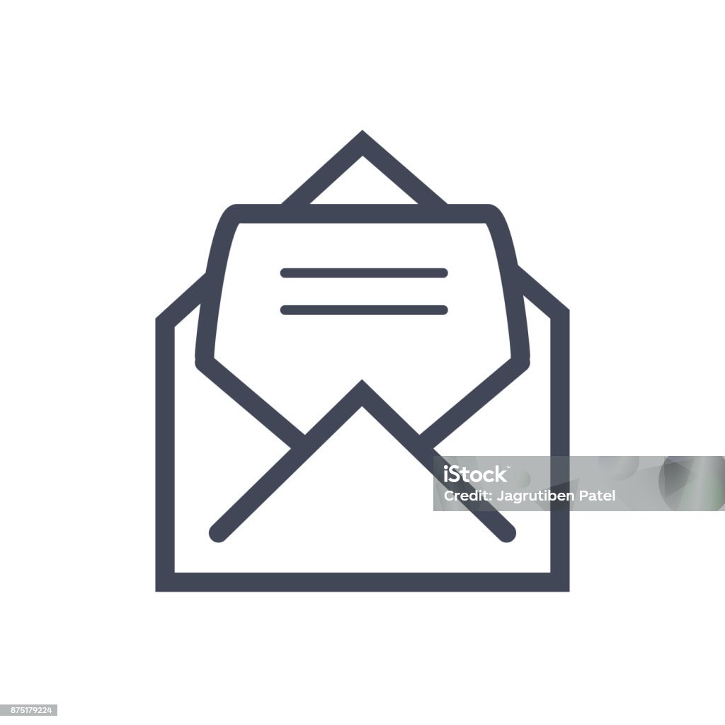 Inbox Mail Flat Concept Stock Illustration Download Image Now
