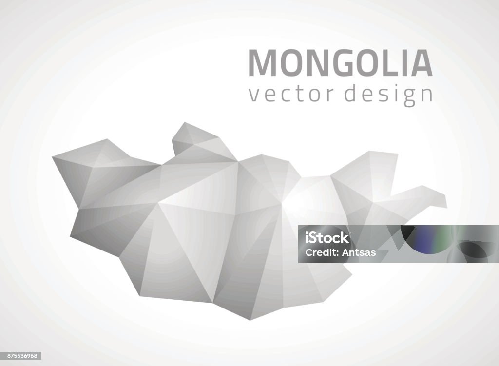 Mongolia Polygonal Triangle Grey And Silver Vector Map Stock ... Mongolia Polygonal Triangle Grey And Silver Vector Map Stock ...