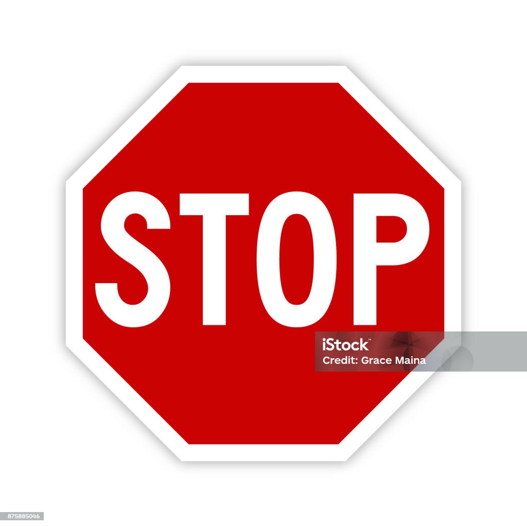 Ikona Znaku Stop Z Cieniem Wektor - Stockowe grafiki wektorowe i więcej ... Ikona Znaku Stop Z Cieniem Wektor - Stockowe grafiki wektorowe i więcej ...