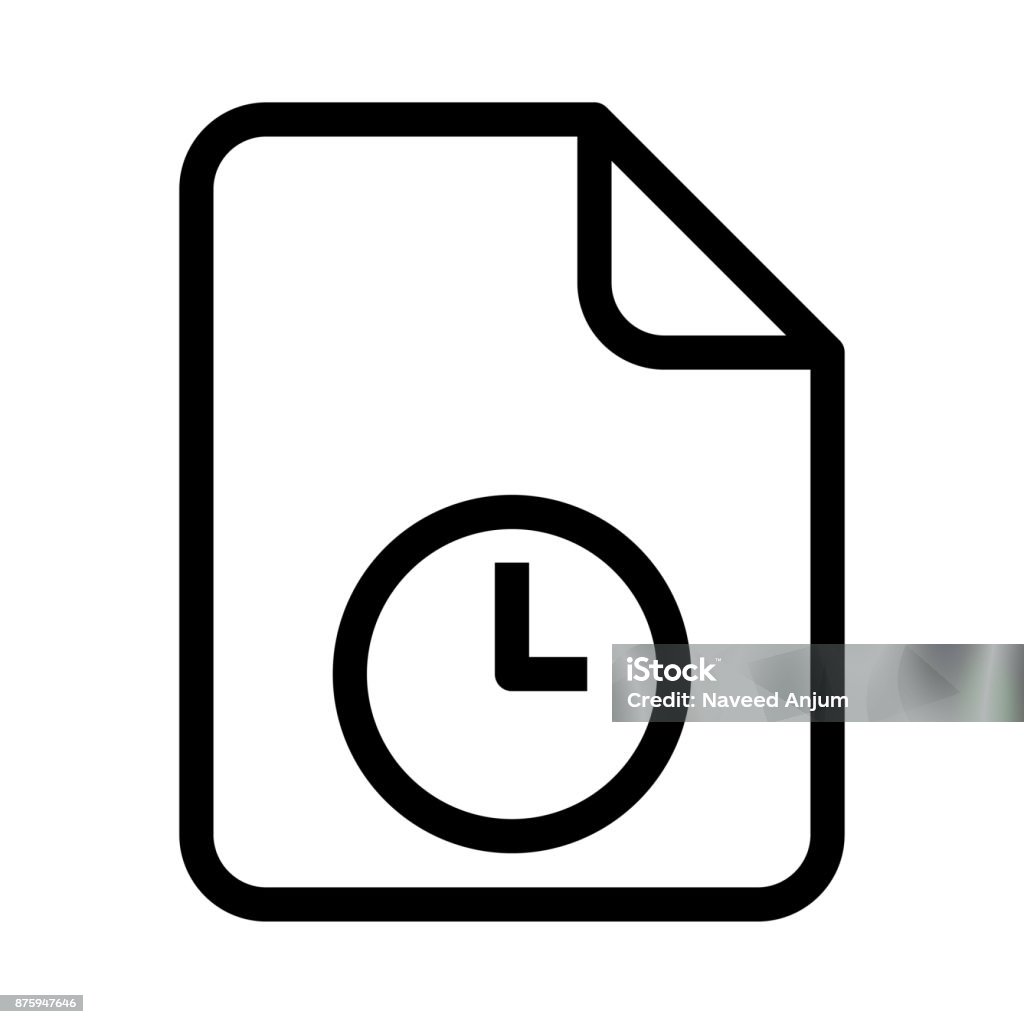 File Clock Thin Line Vector Icon Stock Illustration - Download Image ... File Clock Thin Line Vector Icon Stock Illustration - Download Image ...