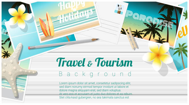 130 Tropical Island Resort Water Table Stock Illustrations Royalty