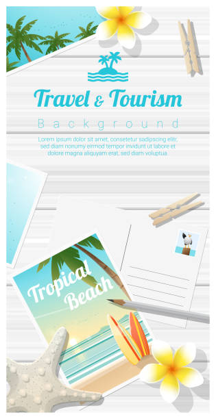 130 Tropical Island Resort Water Table Stock Illustrations Royalty