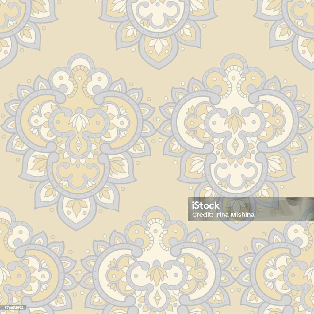 Vintage Seamless Pattern Inadian Style Vector Ornament Stock