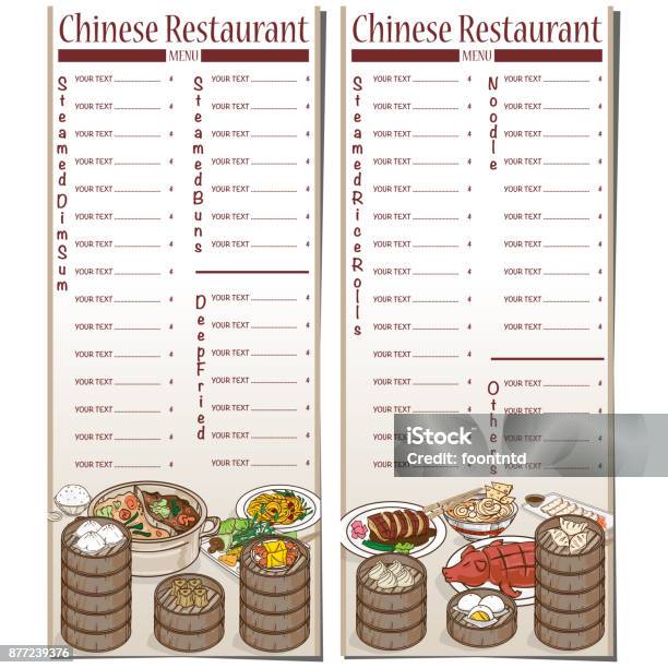 Vetores De Projeto Modelo Menu Para Restaurante De Comida Chinesa De