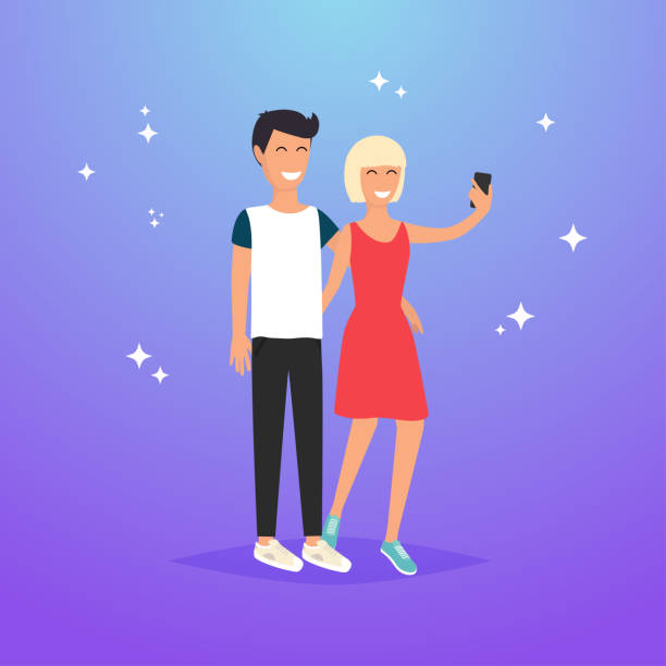 420 Two Woman Selfie Stock Illustrations Royalty Free Vector Graphics