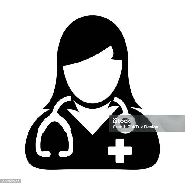 Dokter Icon Vector Konsultasi Medis Dokter Wanita Orang Avatar Dengan