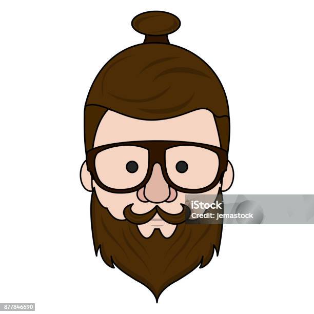 Hipster 얼굴 만화 개념에 대한 스톡 벡터 아트 및 기타 이미지 개념 개인 장식품 고풍스런 Istock