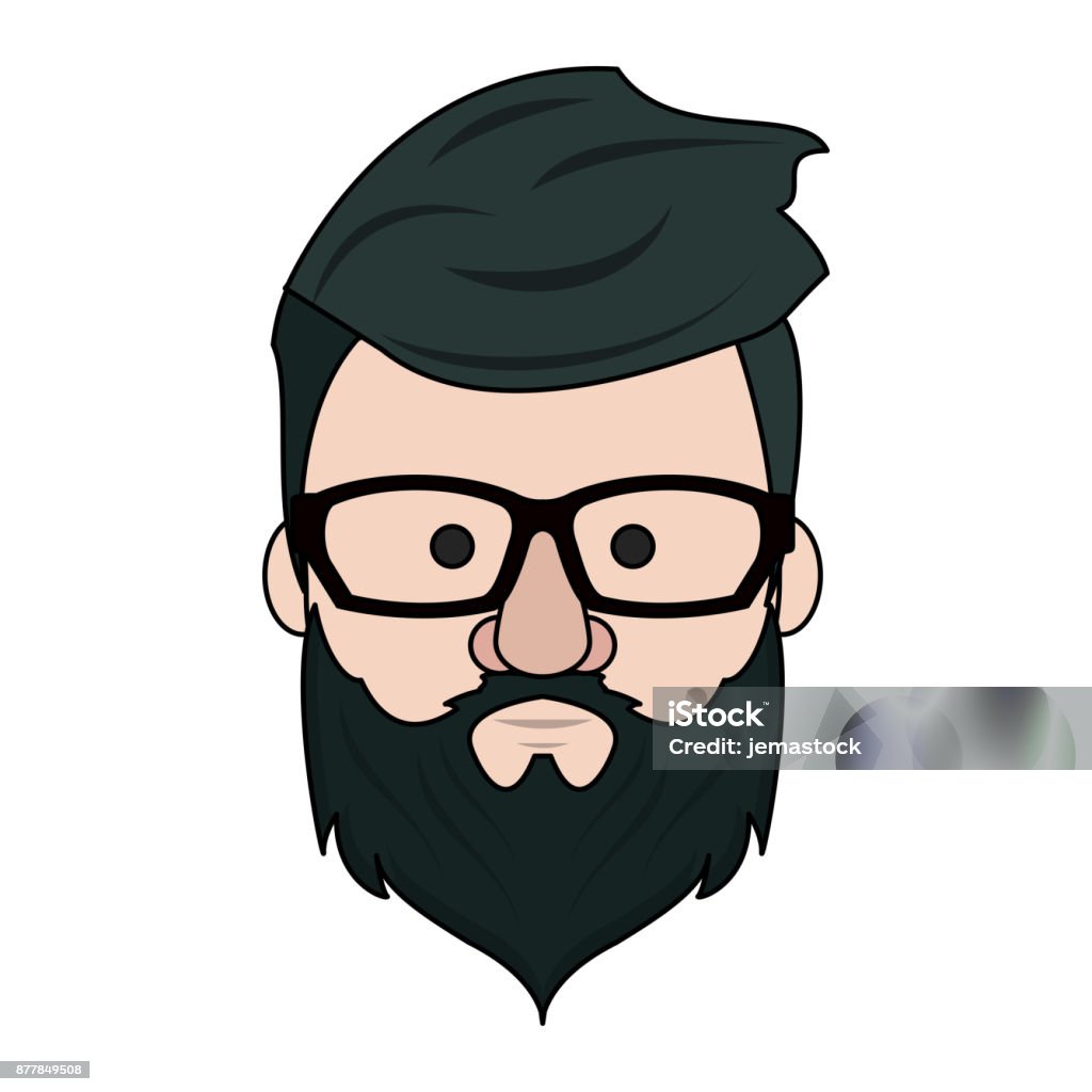 Hipster 얼굴 만화 개념에 대한 스톡 벡터 아트 및 기타 이미지 개념 개인 장식품 고풍스런 Istock