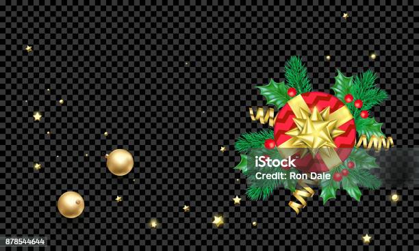 Natal Tahun Baru Kartu Ucapan Latar Belakang Template Bintang Emas