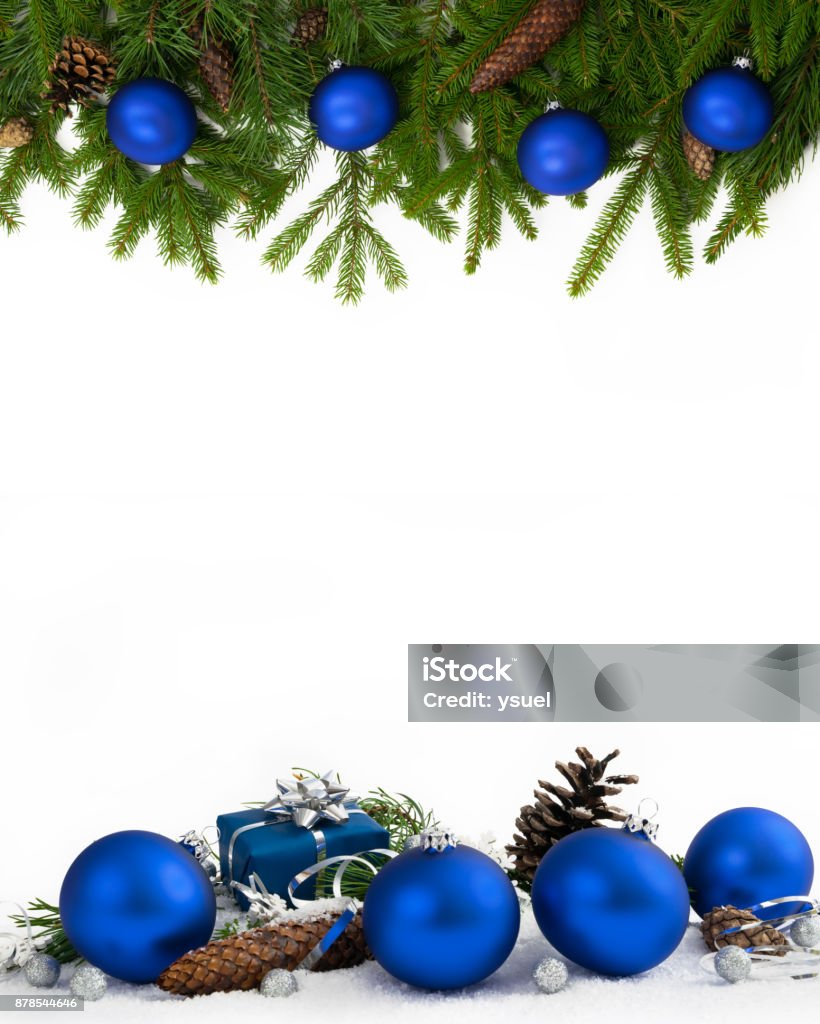 Christmas Frame Blue Baubles Fourfifths Stock Photo - Download Image ... Christmas Frame Blue Baubles Fourfifths Stock Photo - Download Image ...