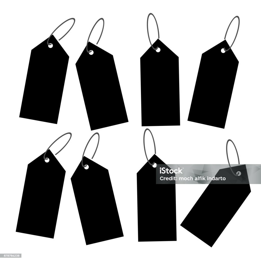 Price Tag Label With Black Blank Silhouette Set Stock Illustration ... Price Tag Label With Black Blank Silhouette Set Stock Illustration ...