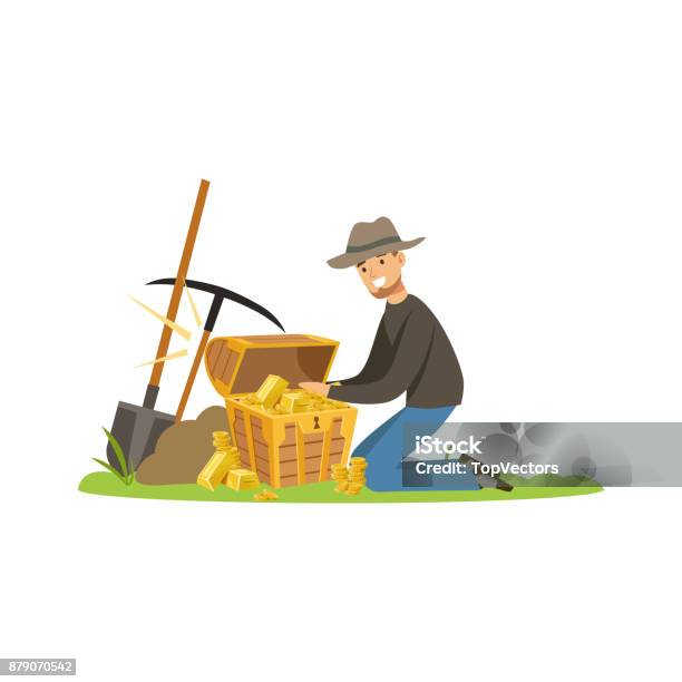 Treasure Seeker Found Old Treasure Chest With Gold Coins Stock ... Treasure Seeker Found Old Treasure Chest With Gold Coins Stock ...