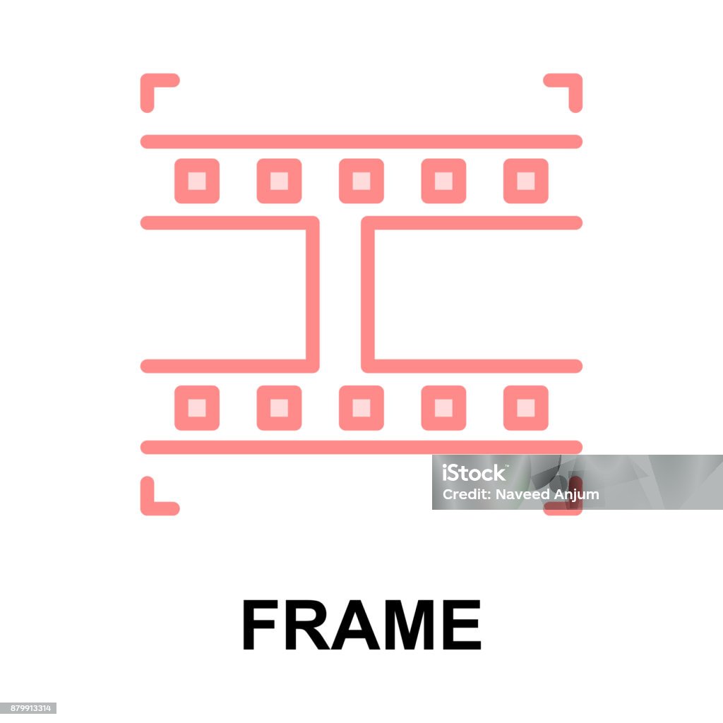 Ikon Vektor Garis Warna Frame Ilustrasi Stok Unduh Gambar Sekarang Antarmuka Pengguna Grafis