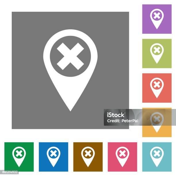 Gps 지도 위치를 취소 플랫 아이콘 광장 가득 찬에 대한 스톡 벡터 아트 및 기타 이미지 가득 찬 각도 겨자 Istock