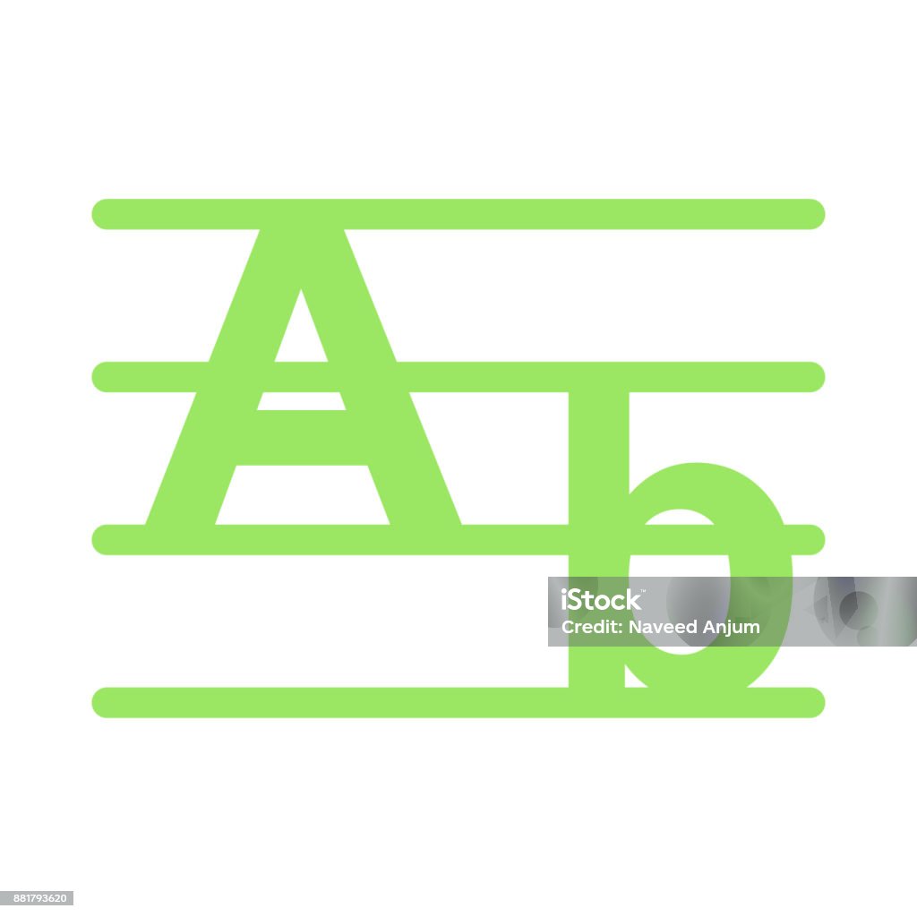 Ikon Vektor Garis Warna Alphabet Ilustrasi Stok Unduh Gambar Sekarang Alfabet Antarmuka