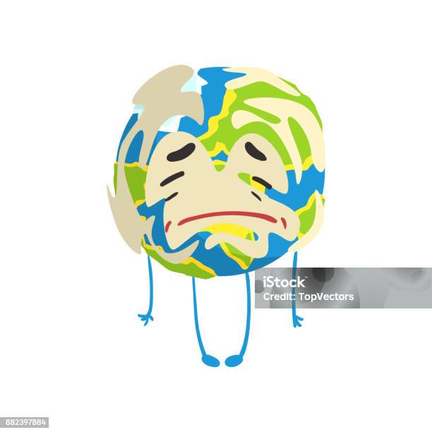 Ilustración de Triste Historieta Tierra Planeta Personaje Llorando ... Ilustración de Triste Historieta Tierra Planeta Personaje Llorando ...