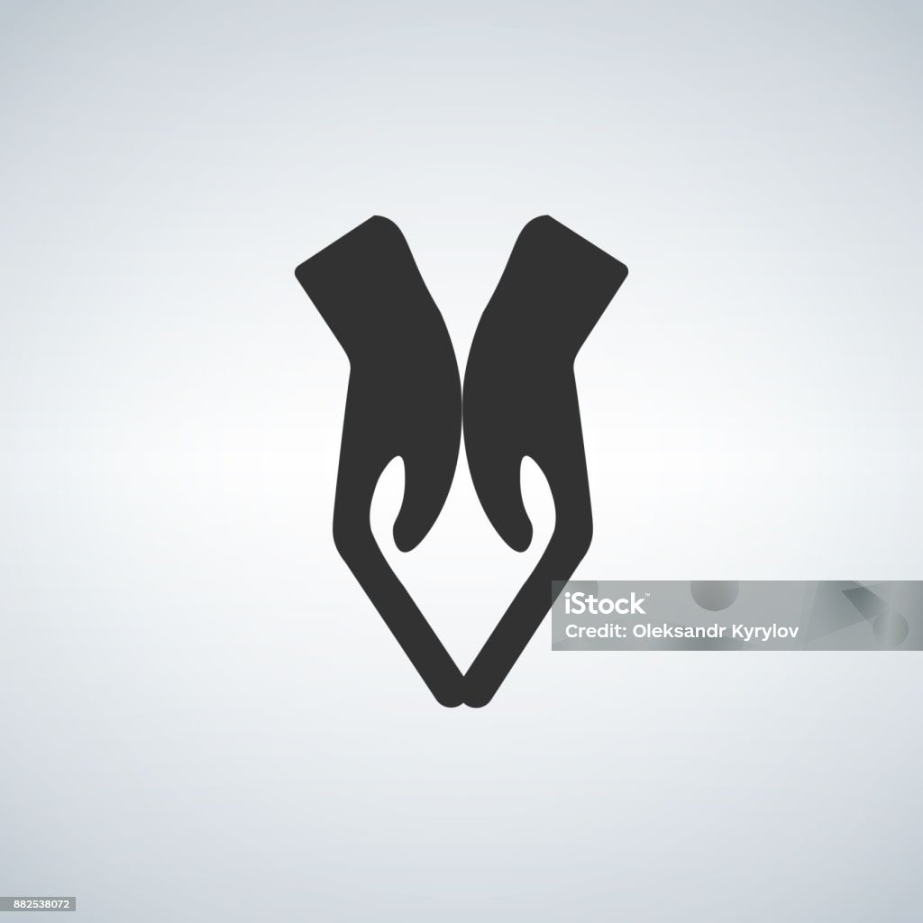 Two Hands Making Heart Sign Love Romantic Relationship Concept Stock