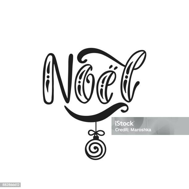 Noel Teks Kaligrafi Yang Digambar Tangan Desain Tipografi Liburan Kartu