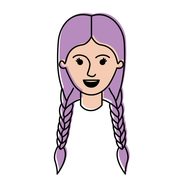 1100 Model With Long Hair Clip Art Stock Illustrations Royalty Free
