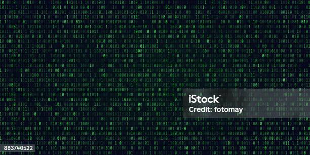 Abstract Technology Binary Code Backgrounddigital Binary Data And Secure Data Concept Stock