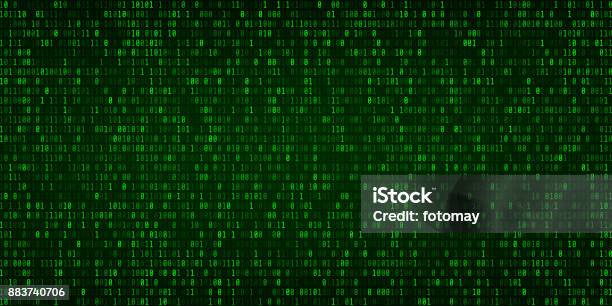 Abstract Technology Binary Code Backgrounddigital Binary Data And Secure Data Concept Stock
