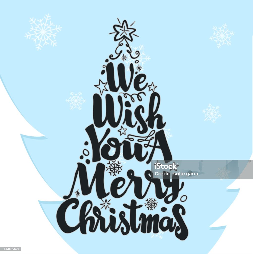 Kami Mengucapkan Selamat Natal Dan Pohon Natal Vector Ilustrasi