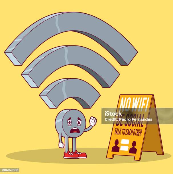 Wifi 문자 아이콘 더 Wifi 로그인 벡터 일러스트 레이 션을 보고 개념에 대한 스톡 벡터 아트 및 기타 이미지 개념