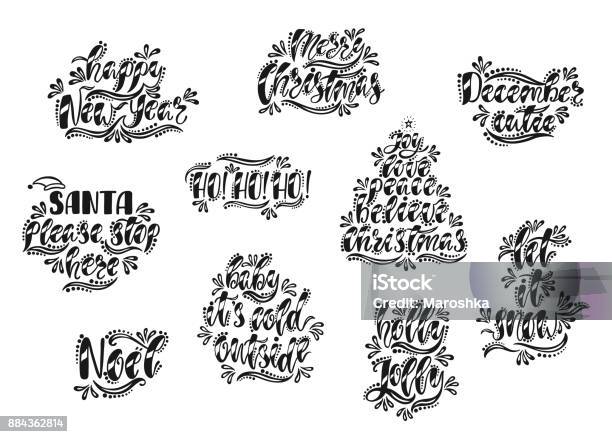 Selamat Natal Dan Tahun Baru Desain Tipografi Teks Kaligrafi Yang