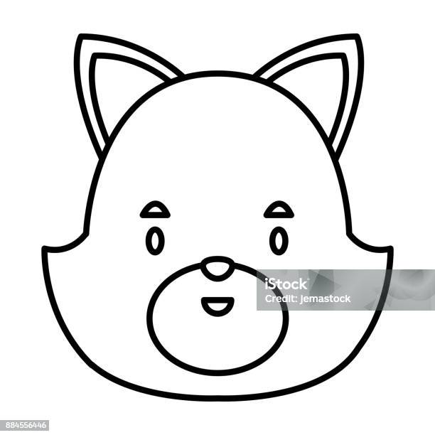 Ilustración De Dibujos Animados De Cabeza Gato Lindo Y Más Vectores