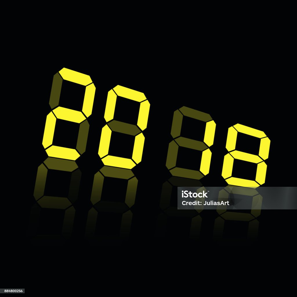 Led Numbers 2018 Vector Illustration Electronic Digital Numbers Stock ... Led Numbers 2018 Vector Illustration Electronic Digital Numbers Stock ...
