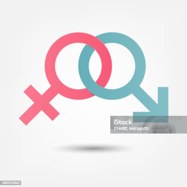 Simbol Gender Ikon Merah Muda Dan Biru Seni Kertas Dan Gaya Kerajinan ... Simbol Gender Ikon Merah Muda Dan Biru Seni Kertas Dan Gaya Kerajinan ...