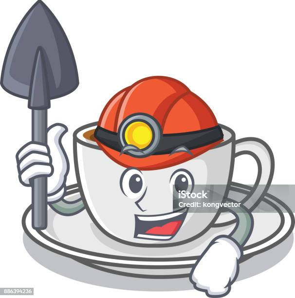 Gaya Kartun Karakter Kopi Penambang Ilustrasi Stok Unduh Gambar Sekarang Amerika Serikat
