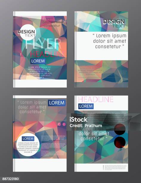 Templat Brosur Laporan Tahunan Desain Flyer Sampul Presentasi Latar