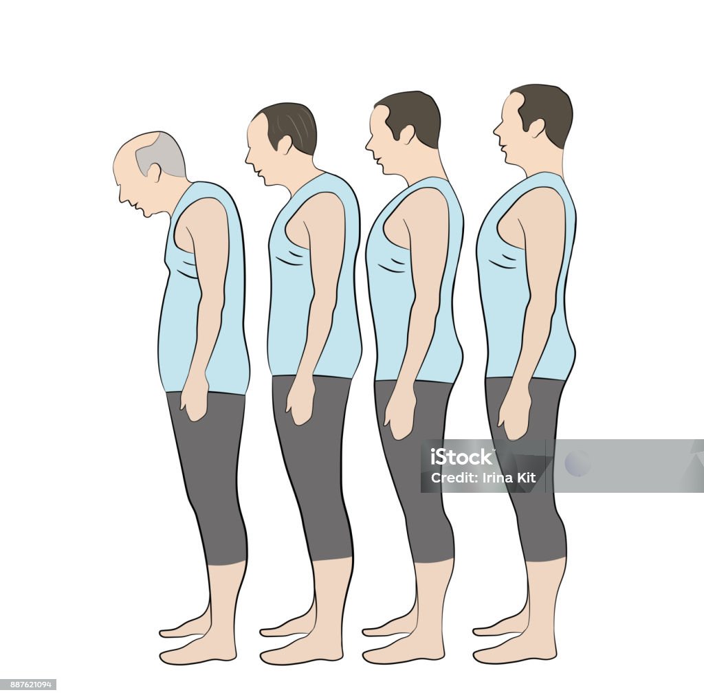 Different Generation Aging Men Set Isolated On White Background Vector