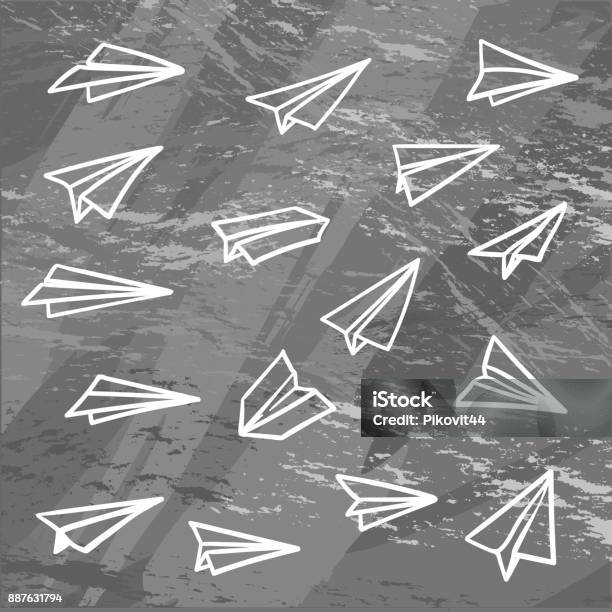 Avion En Papier Vector Voyage Symbole De La Route Illustration