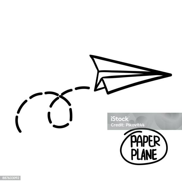 Avion En Papier Vector Voyage Symbole De La Route Illustration