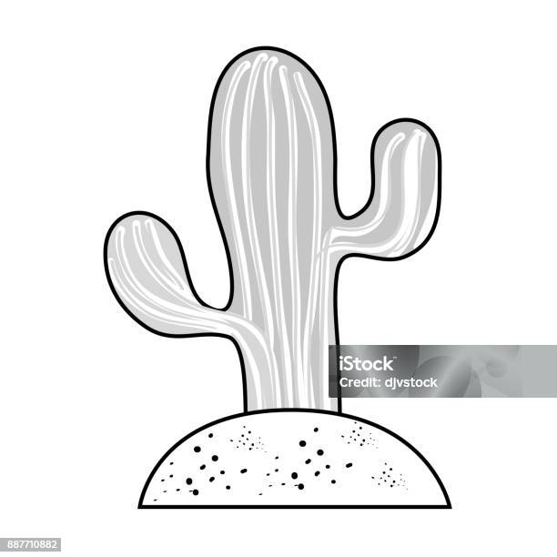 Saguaro 선인장 아이콘 가시에 대한 스톡 벡터 아트 및 기타 이미지 가시 그래픽 프린트 기후 묘사 Istock