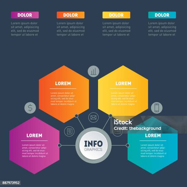 Présentation Daffaires Ou Infographique Avec 4 Options Exemple Dun