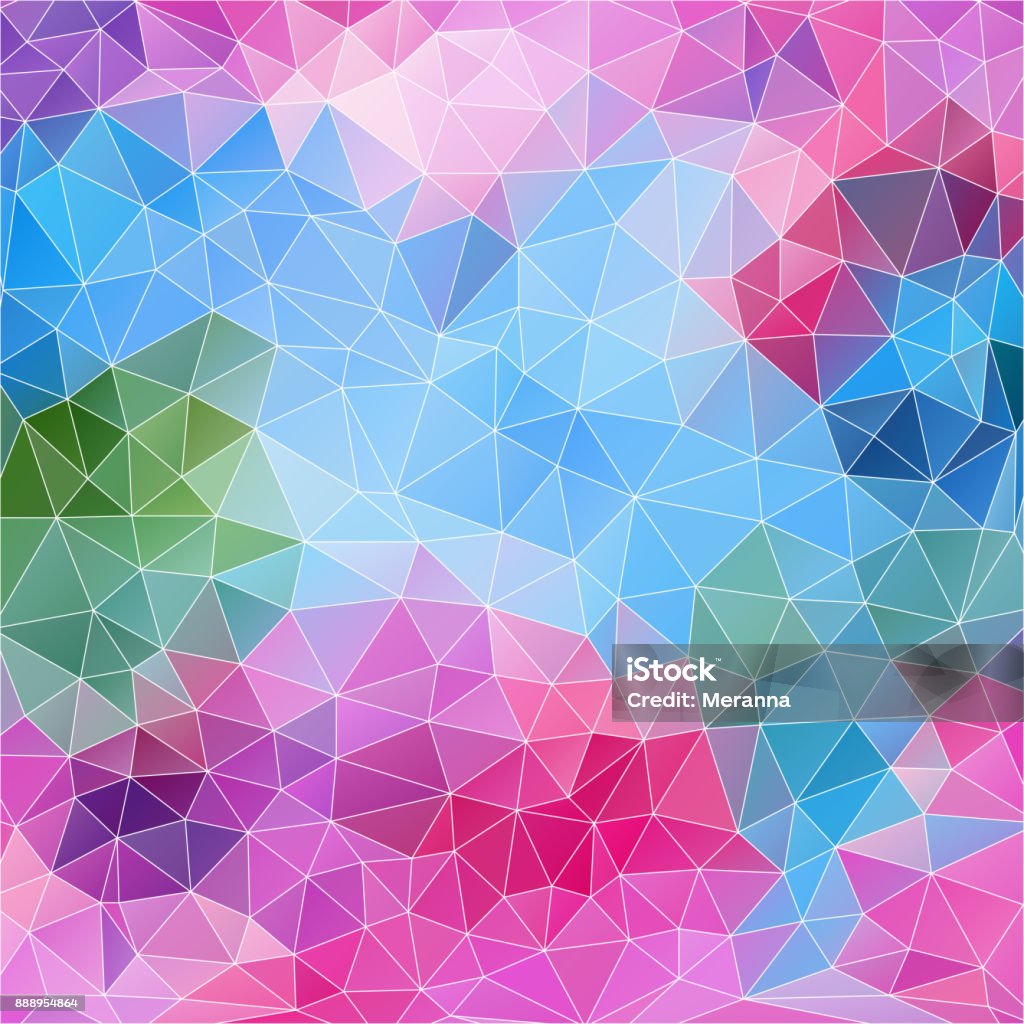 Vector Colorful Abstract Irregular Polygon Background Stock