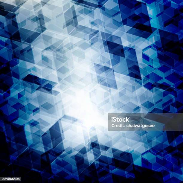 Abstrait Bleu Avec Le Design Moderne De Lespace Sur Fond Argent Gris