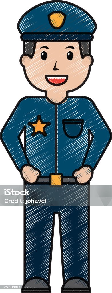 Portrait Policeman Smiling Uniform And Cap Stock Illustration ... Portrait Policeman Smiling Uniform And Cap Stock Illustration ...